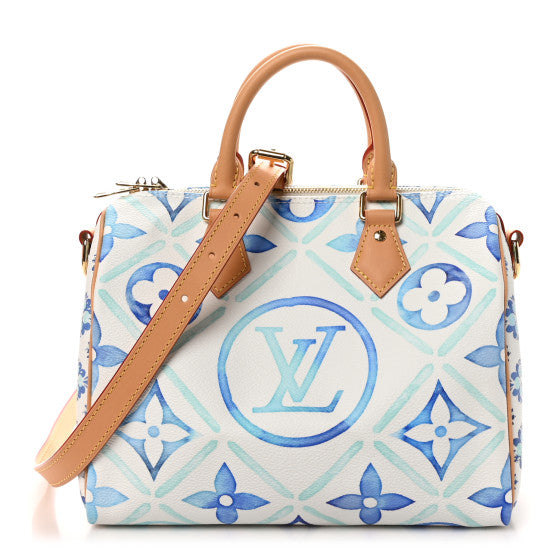 Louis Vuitton Monogram Tiles By The Pool Speedy Bandouliere 25 Lagoon ...