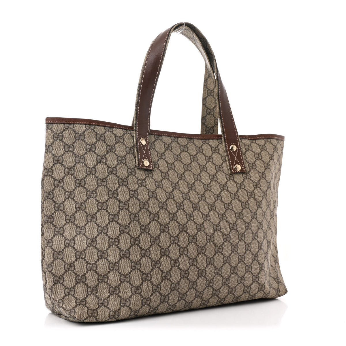 Gucci GG Plus Monogram Medium Signature Web Loop Tote Brown | Luxe ...