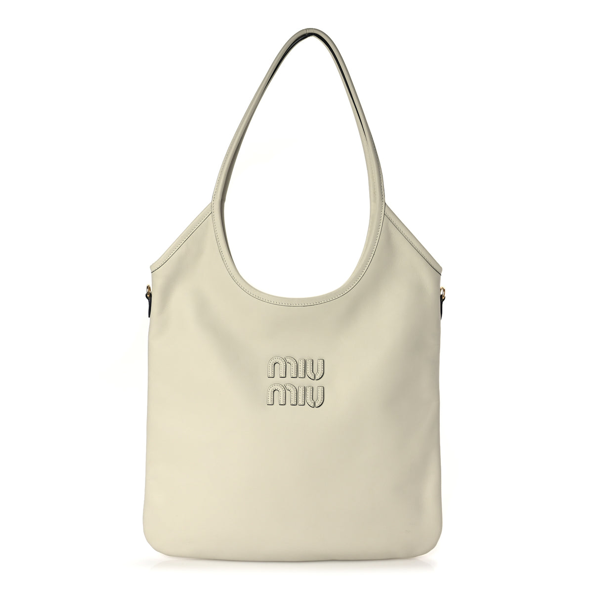 Miu Miu Nappa Ivy Bag Travertine Stone | Luxe Collective