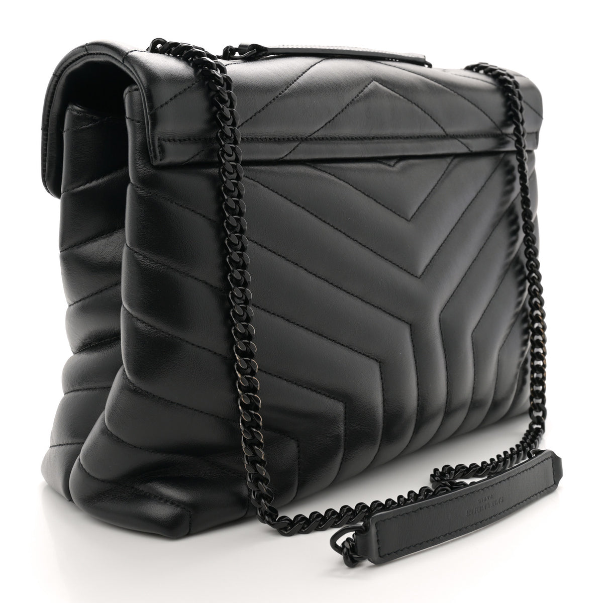 Saint Laurent Calfskin Y Quilted Monogram Monochrome Medium Loulou Cha ...